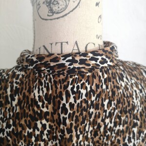 1980s Blouse. 1980s Animal Print. Beverly Goldberg Style. Retro 80s ...