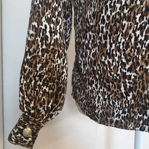 1980s Blouse. 1980s Animal Print. Beverly Goldberg Style. Retro 80s ...