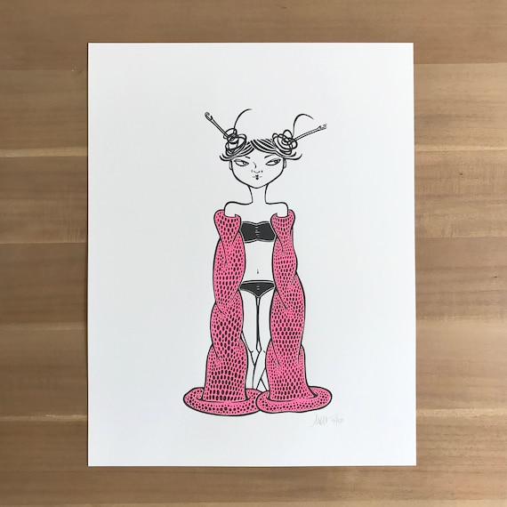 Knit Arms Screen Print | Etsy