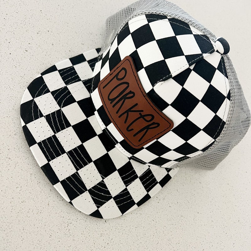 Checkered Hat - Etsy