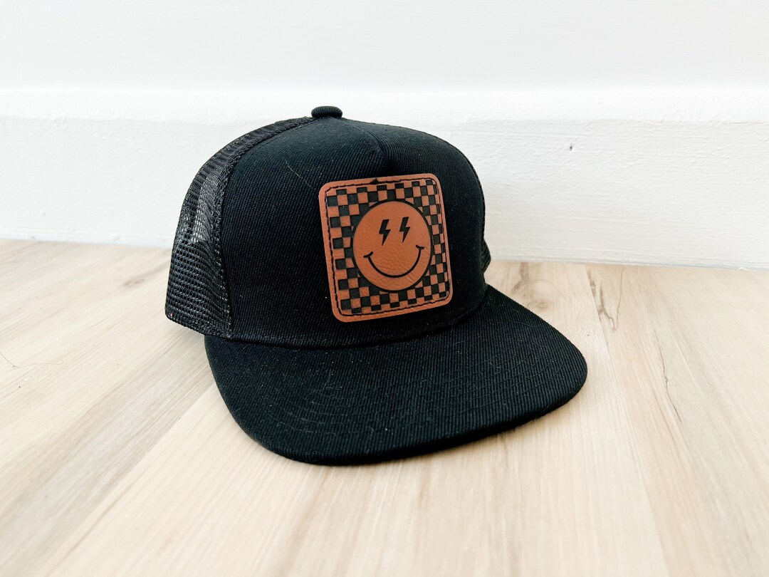 Checkered Smiley Hat - Etsy