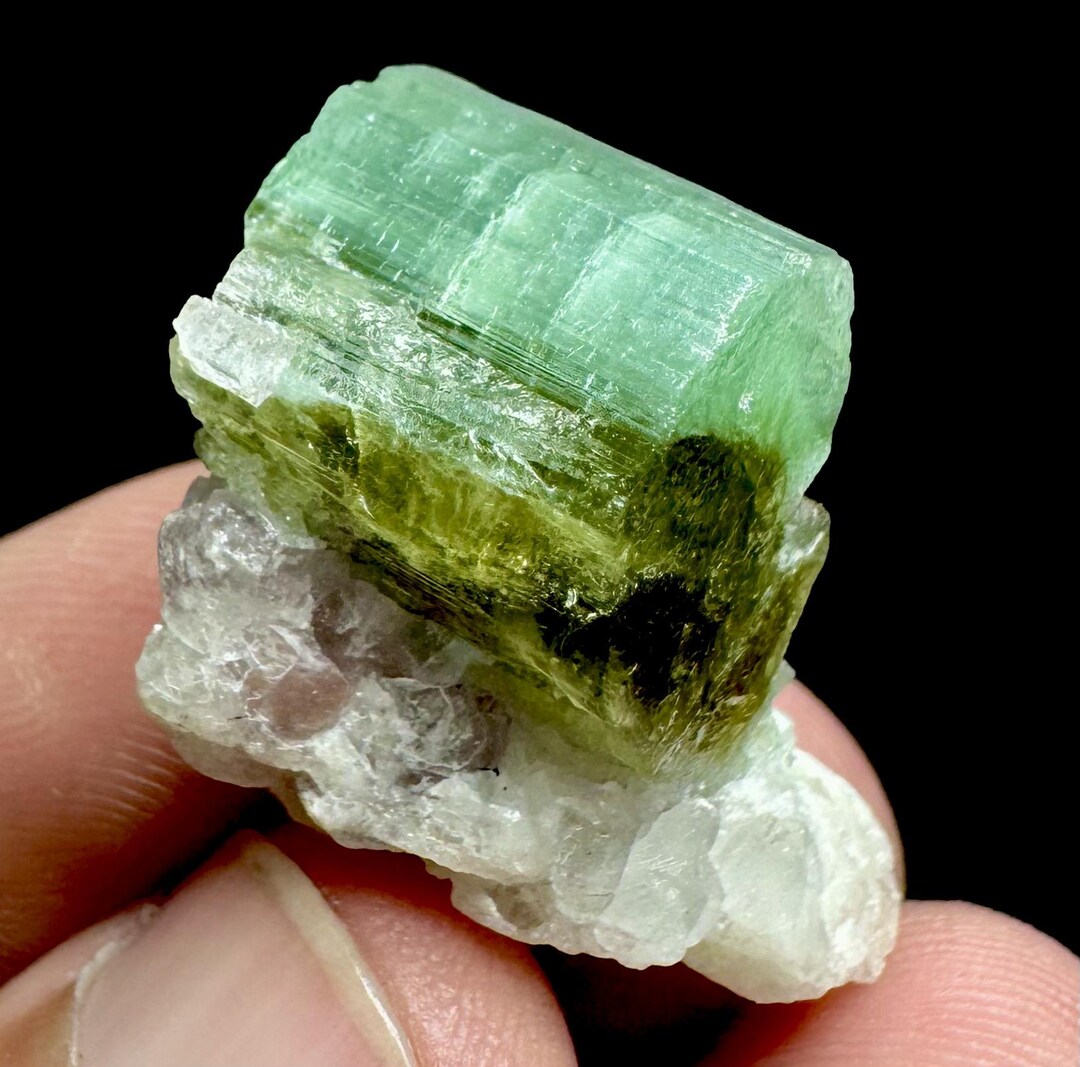 Tourmaline Crystal With Quartz on Matrix 9.75g - Natural Stone, Raw ...