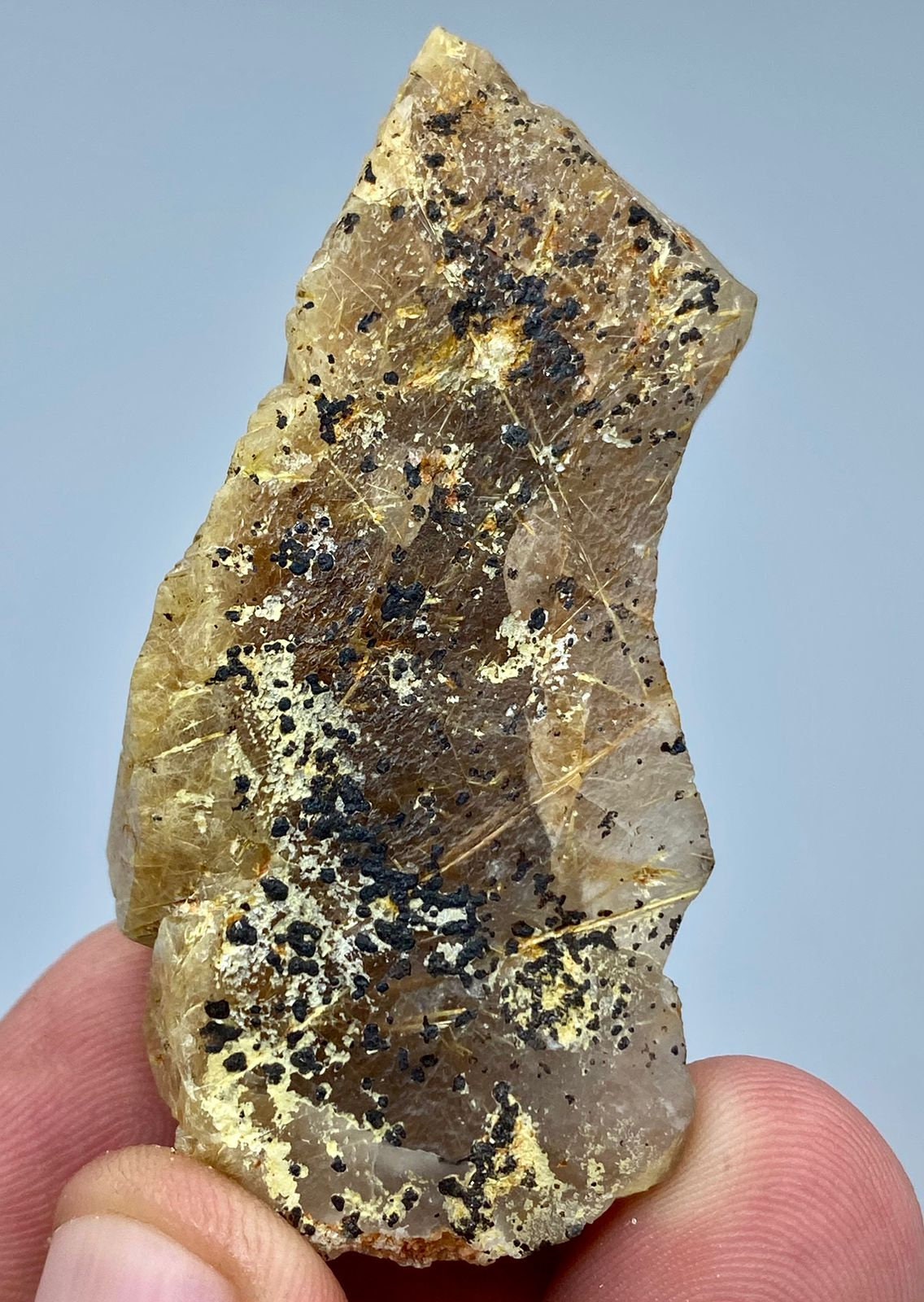 188 Cts Extremely Ultra Rarest Golden Rutile Quartz Crystals on Matrix ...