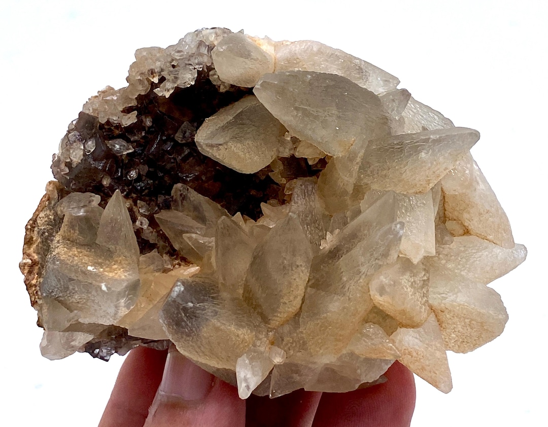 297 Gram Natural Dog Teeth Calcite With Fluorite Specimen From Pakistan ...