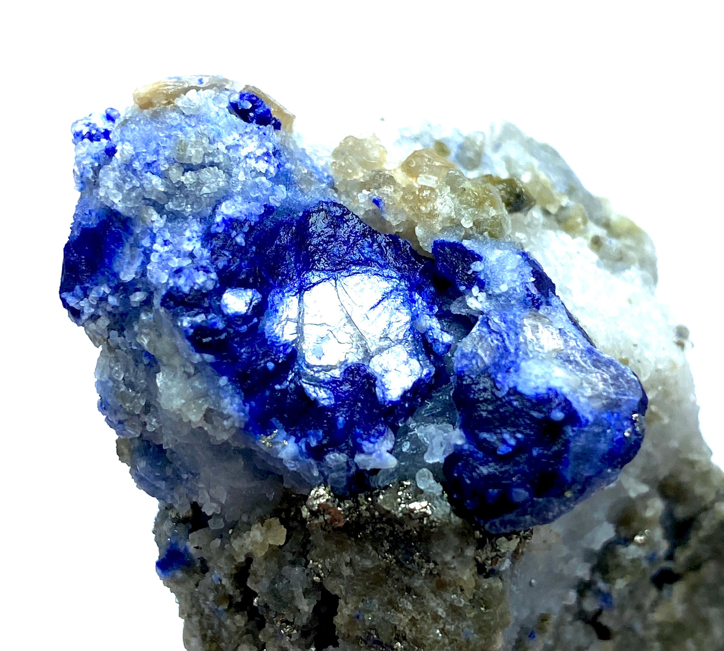 117 Gram Extremely Rare Transparent Royal Lazurite With Pyrite Crystals ...