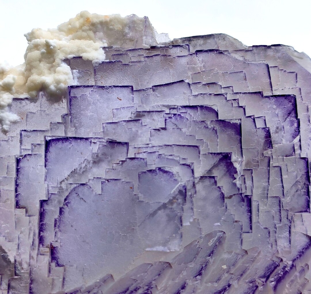 657 Gram Extremely Rarest Onion Color Cubic Fluorite With Calcite ...