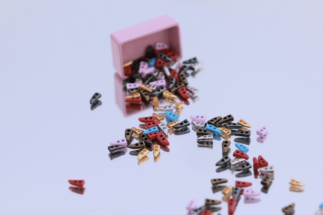 B056 Metal 6mm Mini Toggle Buttons Tiny Buttons Doll Buttons Sewing ...