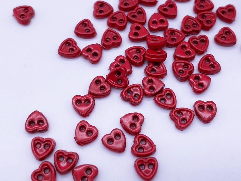 B095 4mm Heart Buttons Micro Mini Buttons Tiny Buttons Doll - Etsy