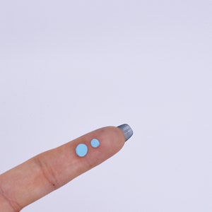 B285 Flat Surface 4mm/6mm Basic Style Shank Round Buttons Micro Mini ...