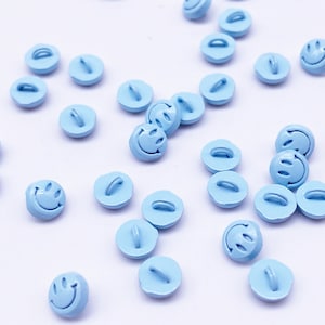 B131 Smile 5mm Little Smiley Face Emoji Shank Buttons Micro Mini ...