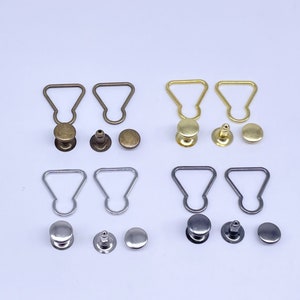 B159 Bronze/gold/silver/dark Gun Color 13.5×15mm Mini Overall Buckles ...