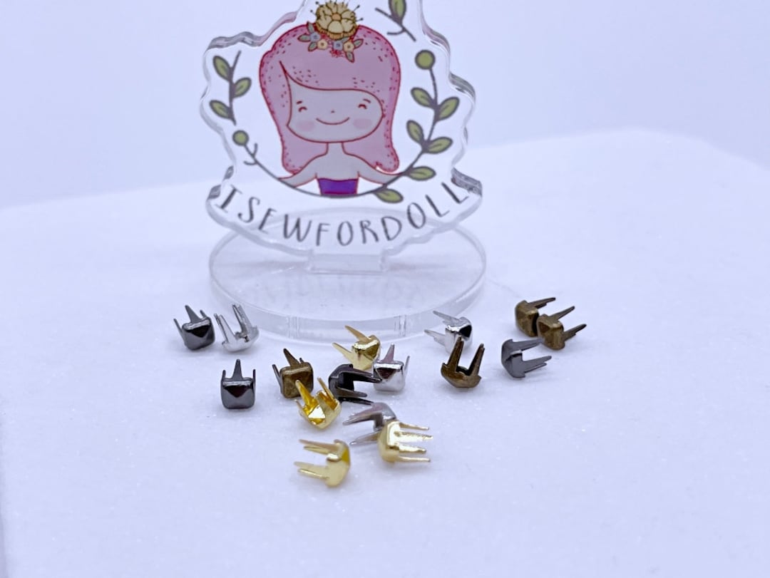 B219 Metal 3mm Mini Craft Studs Sewing Craft Doll Clothes Making Sewing ...