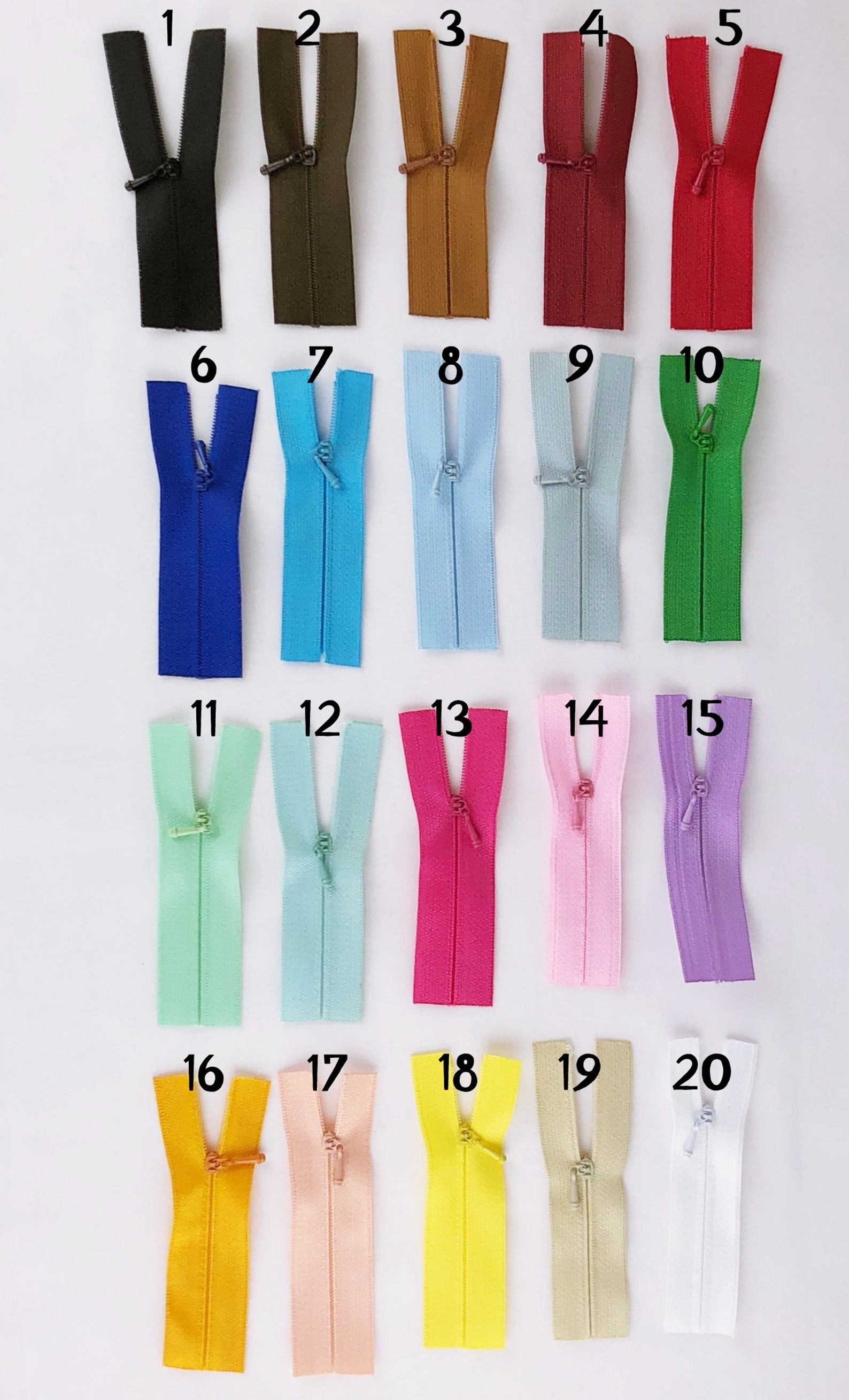 W001 8cm #0 Mini Invisible Zipper Doll Sewing Doll Clothes Zipper ...