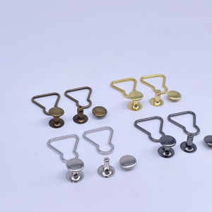 B159 Bronze/gold/silver/dark Gun Color 13.5×15mm Mini Overall Buckles ...