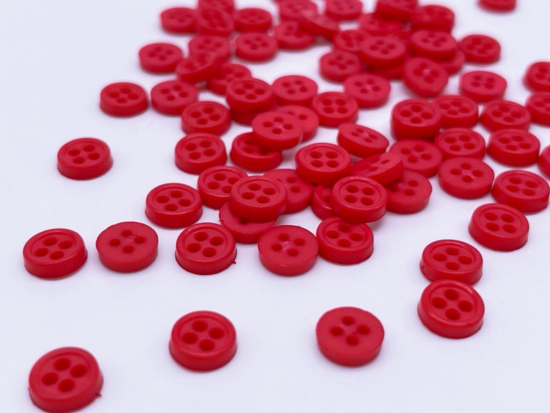 B185 6mm 4 Hole Buttons Micro Mini Buttons Tiny Buttons Doll | Etsy