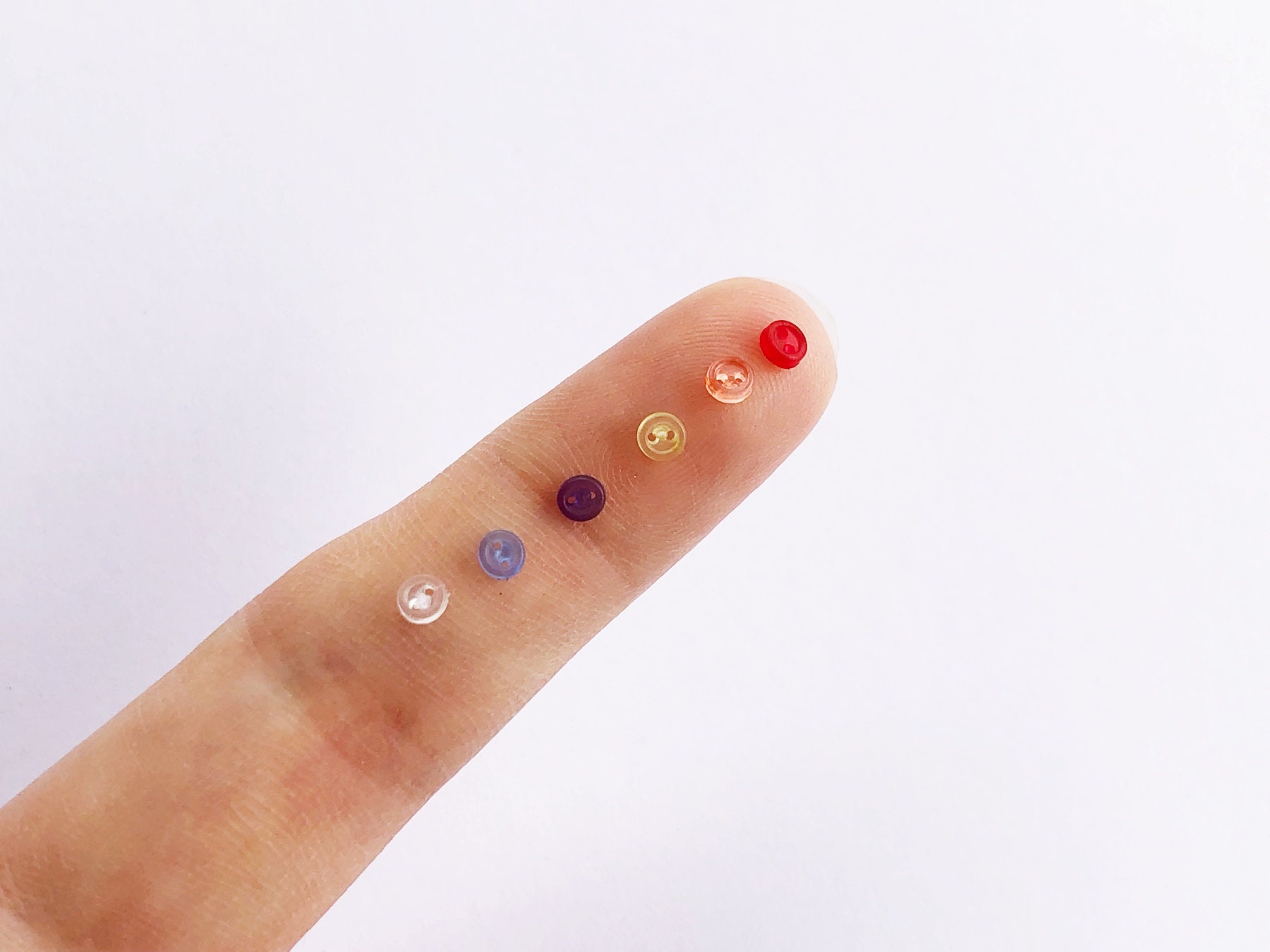 B054B Transparent Super Tiny 3mm Buttons Micro Mini Buttons - Etsy UK