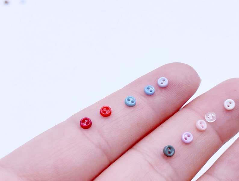 B205 Tiny 3mm Buttons Micro Mini Buttons Tiny Buttons Doll - Etsy