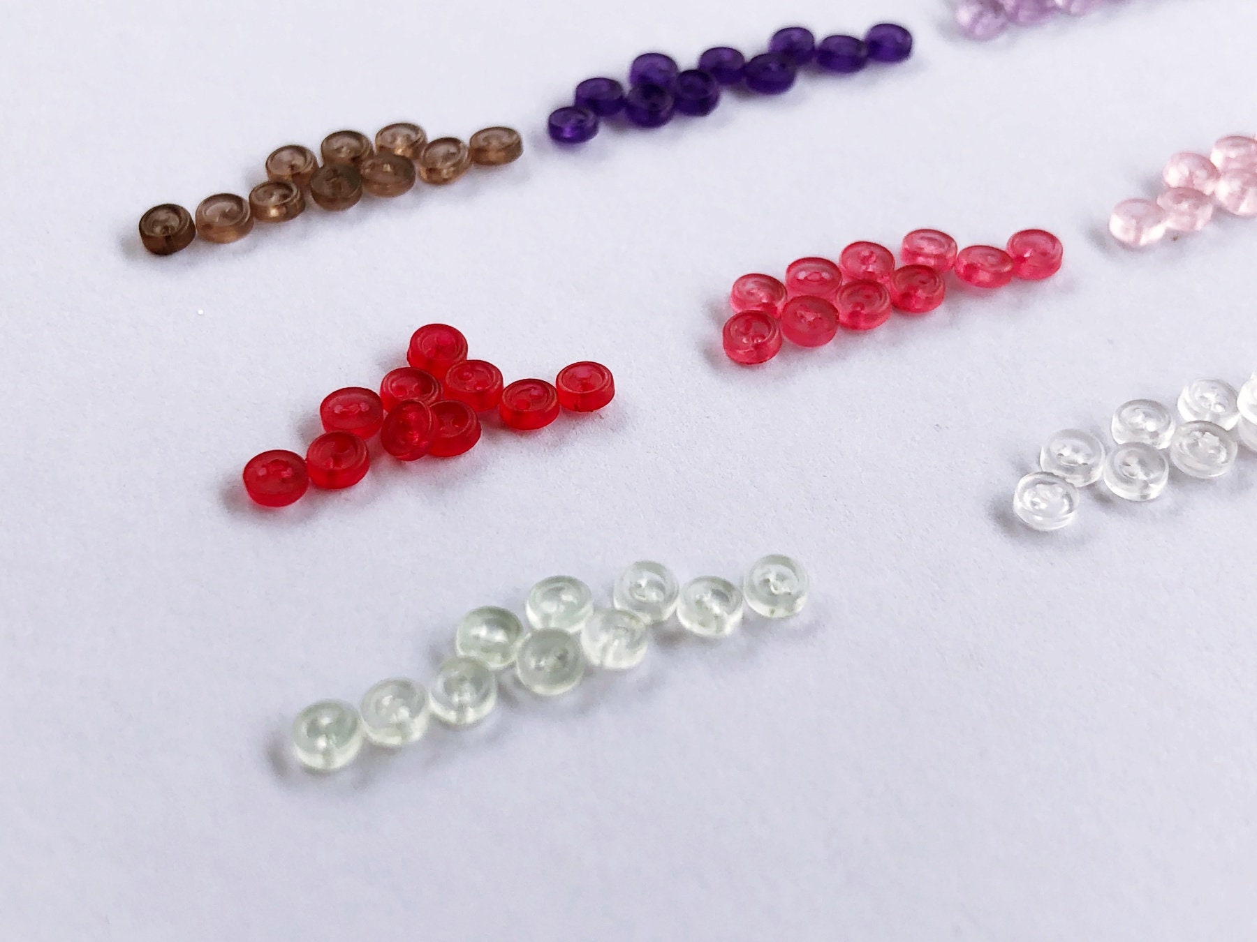 B054B Transparent Super Tiny 3mm Buttons Micro Mini Buttons - Etsy UK