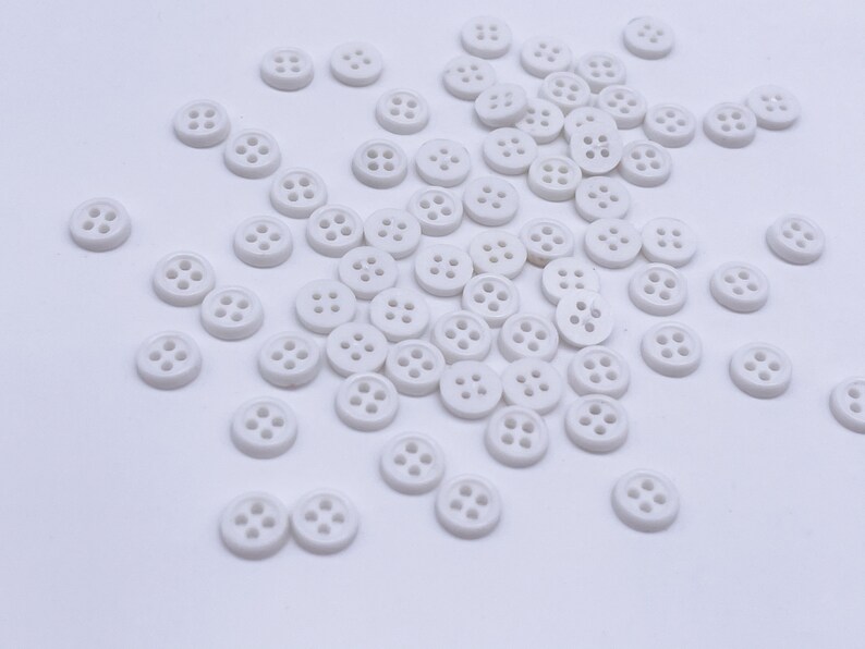 B185 6mm 4 Hole Buttons Micro Mini Buttons Tiny Buttons Doll | Etsy