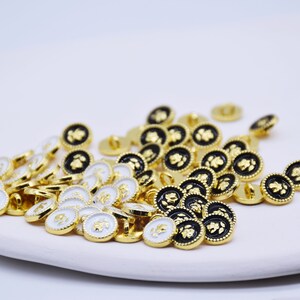 B251 Rose Flower 8mm Metal Shank Buttons Micro Mini Buttons Tiny ...
