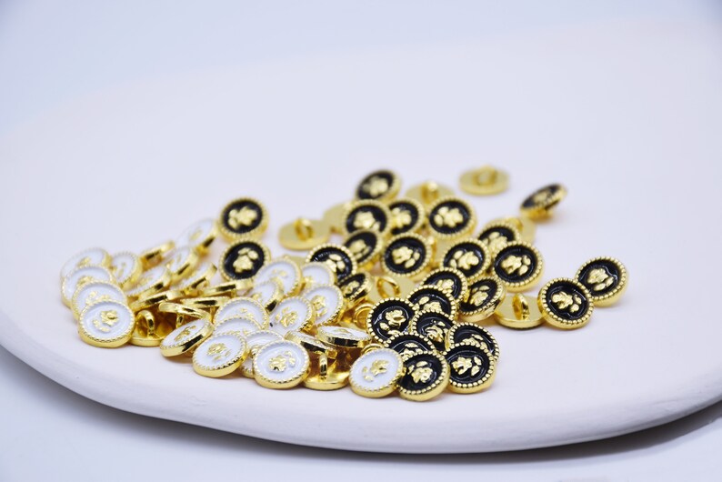 B251 Rose Flower 8mm Metal Shank Buttons Micro Mini Buttons - Etsy