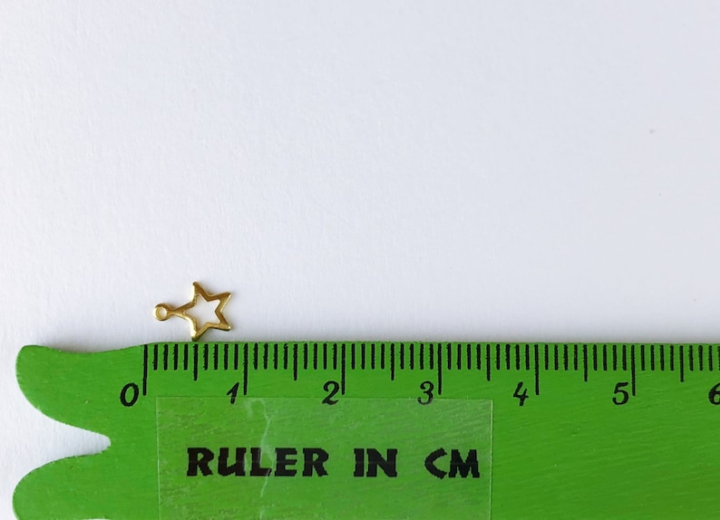 A009 Tiny Gold Star Mini Charm Doll Sewing Craft Supplies for 12 ...