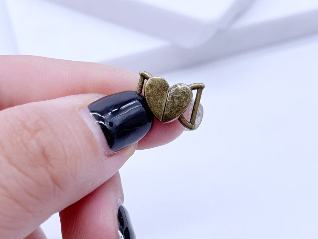 B223 Decorative Heart Hook Buckle 15mm Mini Buckles Sewing Craft Doll ...