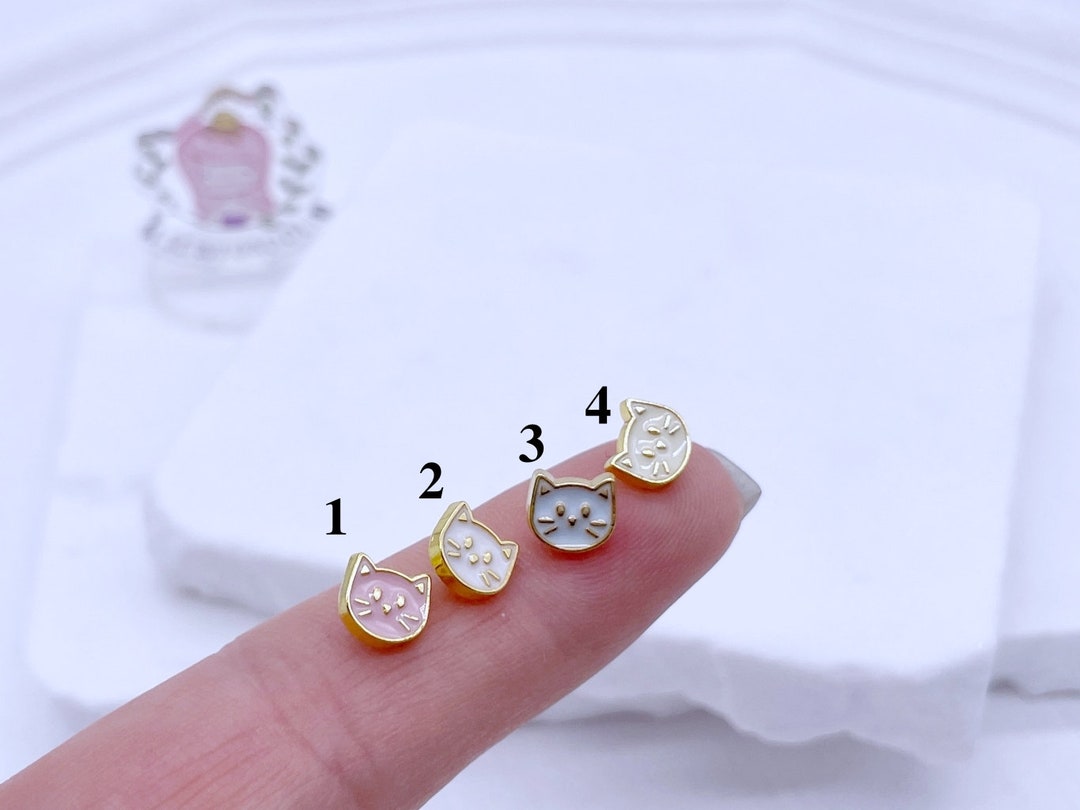 B240 Cute 7mm Cat Head Shank Buttons Micro Mini Buttons Tiny Buttons ...