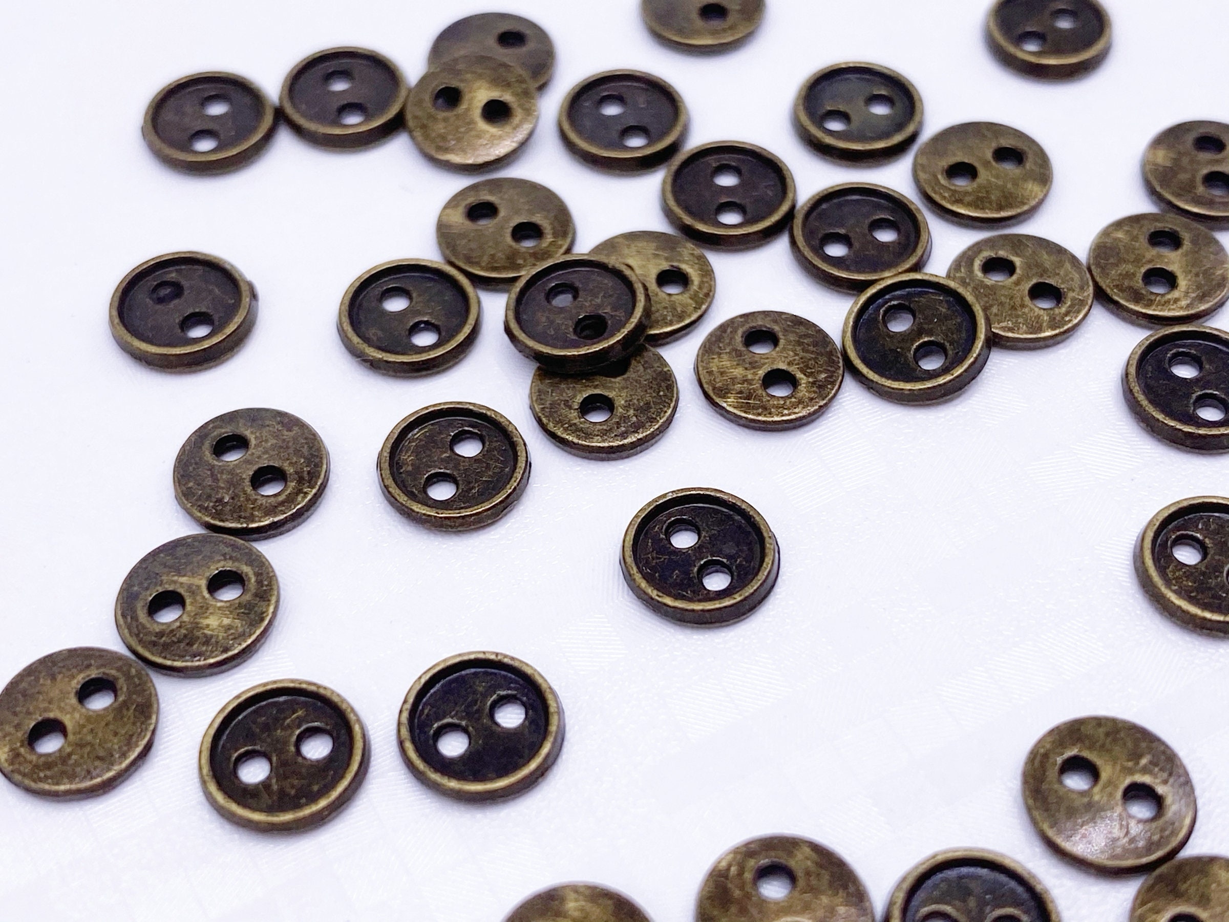 B019M Bronze 6mm Micro Mini Buttons Tiny Buttons Doll Buttons | Etsy