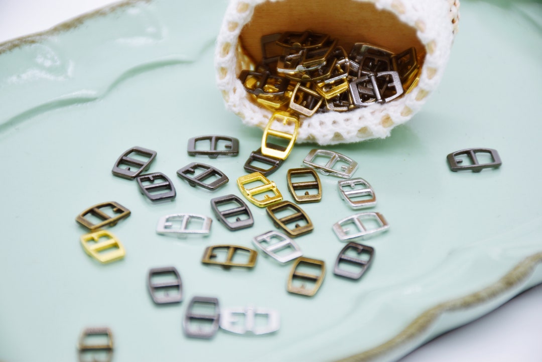 B272 Metal 6×10mm Mini Buckles With Pin Look Sewing Craft Belt Purse ...