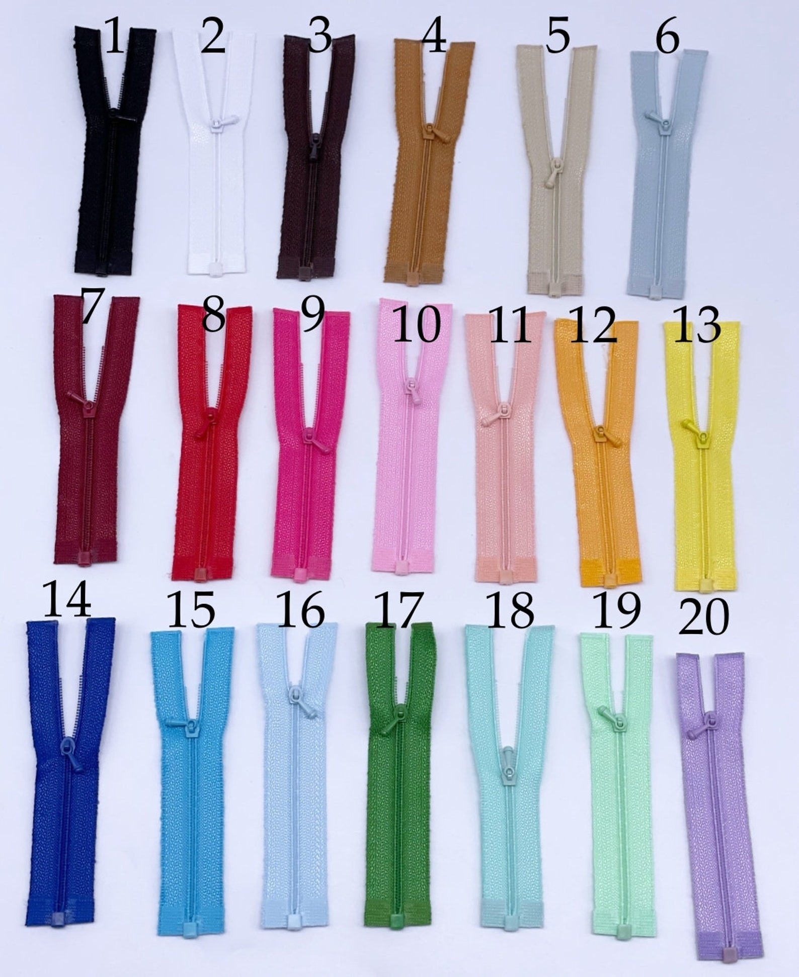 W030 Extra Slim Open End Separating Mini Zippers Doll Sewing - Etsy