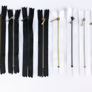 W010 Zipper With Metal Teeth Mini Super Small Metal Zipper Doll Clothes ...