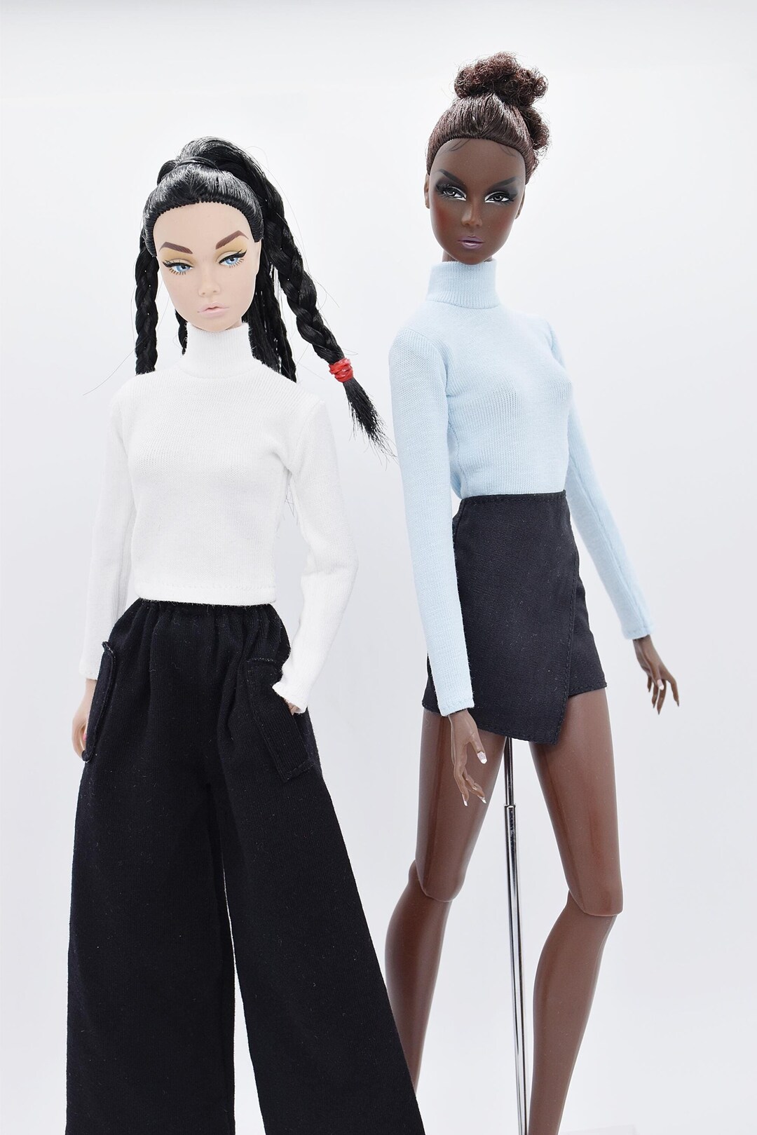 C047 Handmade Turtle Neck Long Sleeve Doll T-shirt for 12" Dolls Like ...
