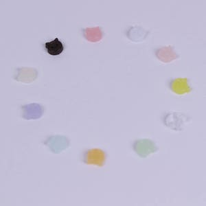 B024 Colorful 4mm Plastic Micro Mini Buttons Cat Buttons Doll Clothes ...