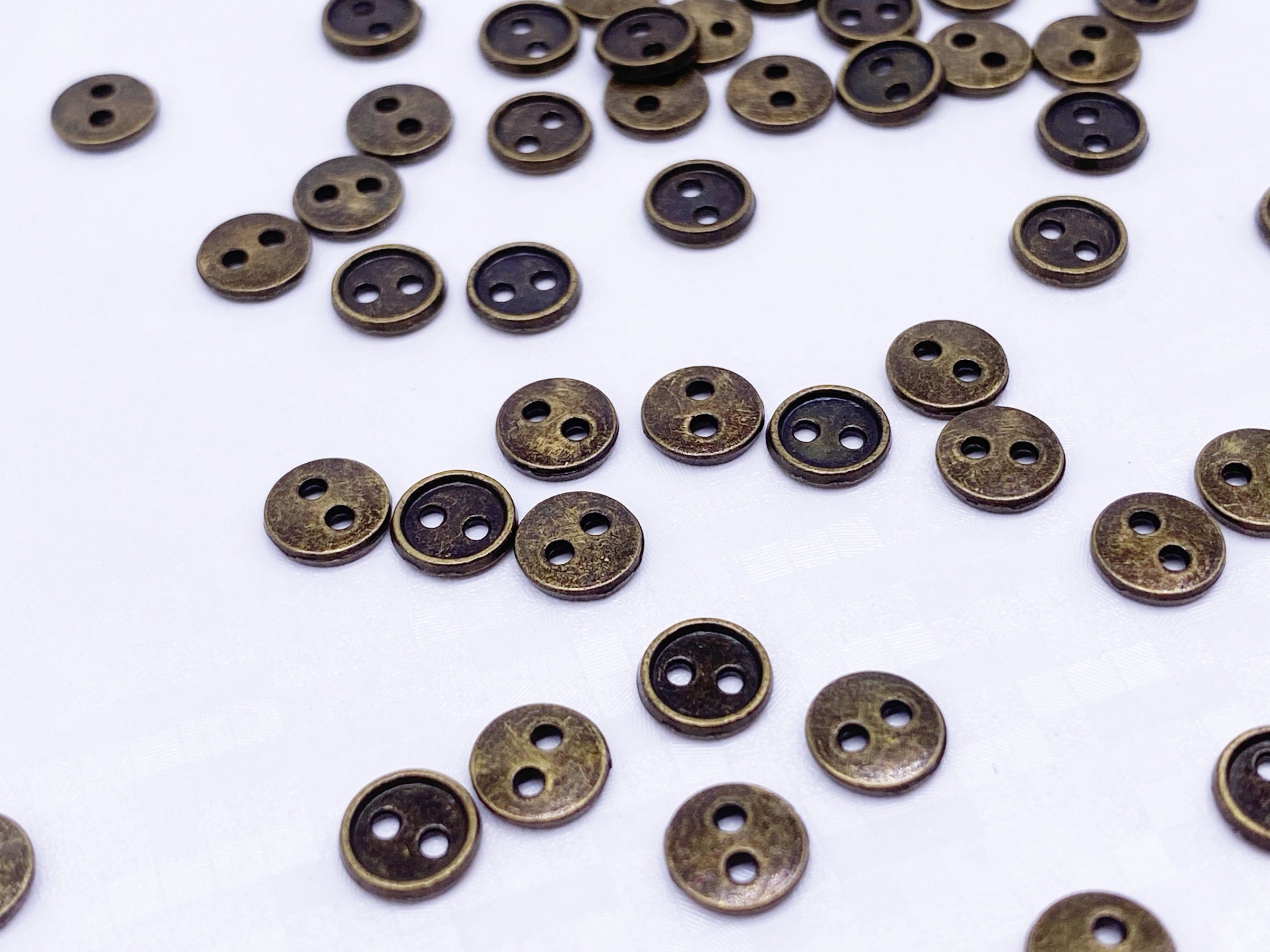 B019M Bronze 6mm Micro Mini Buttons Tiny Buttons Doll Buttons | Etsy