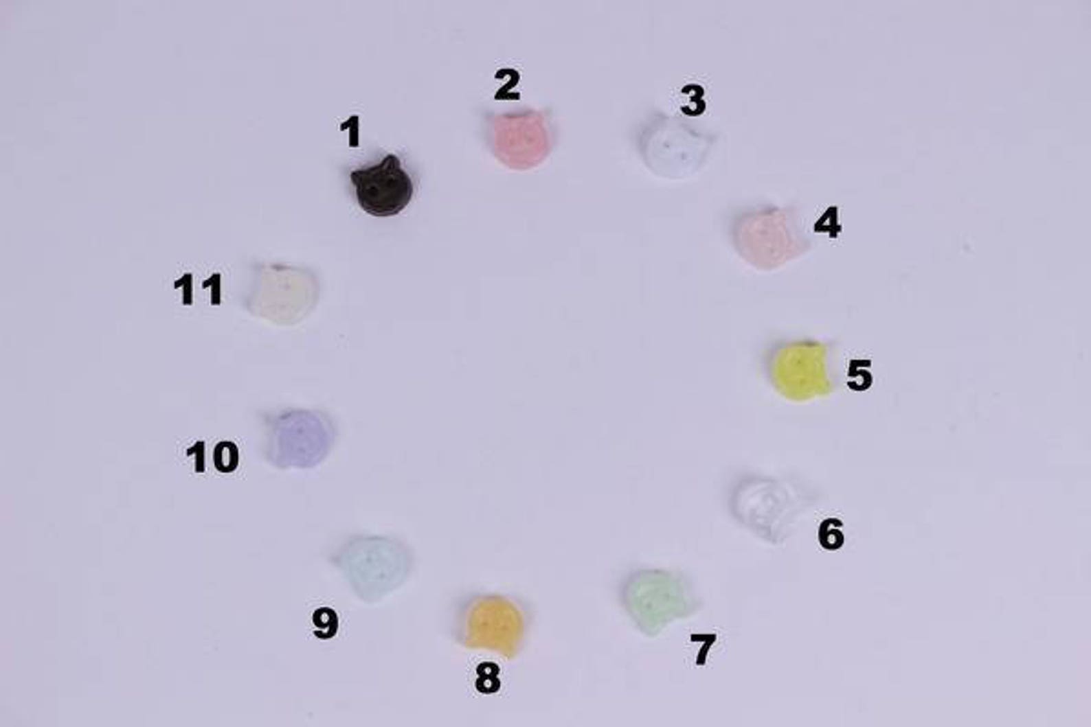 B024 Colorful 4mm Plastic Micro Mini Buttons Cat Buttons Doll - Etsy