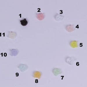 B024 Colorful 4mm Plastic Micro Mini Buttons Cat Buttons Doll Clothes ...