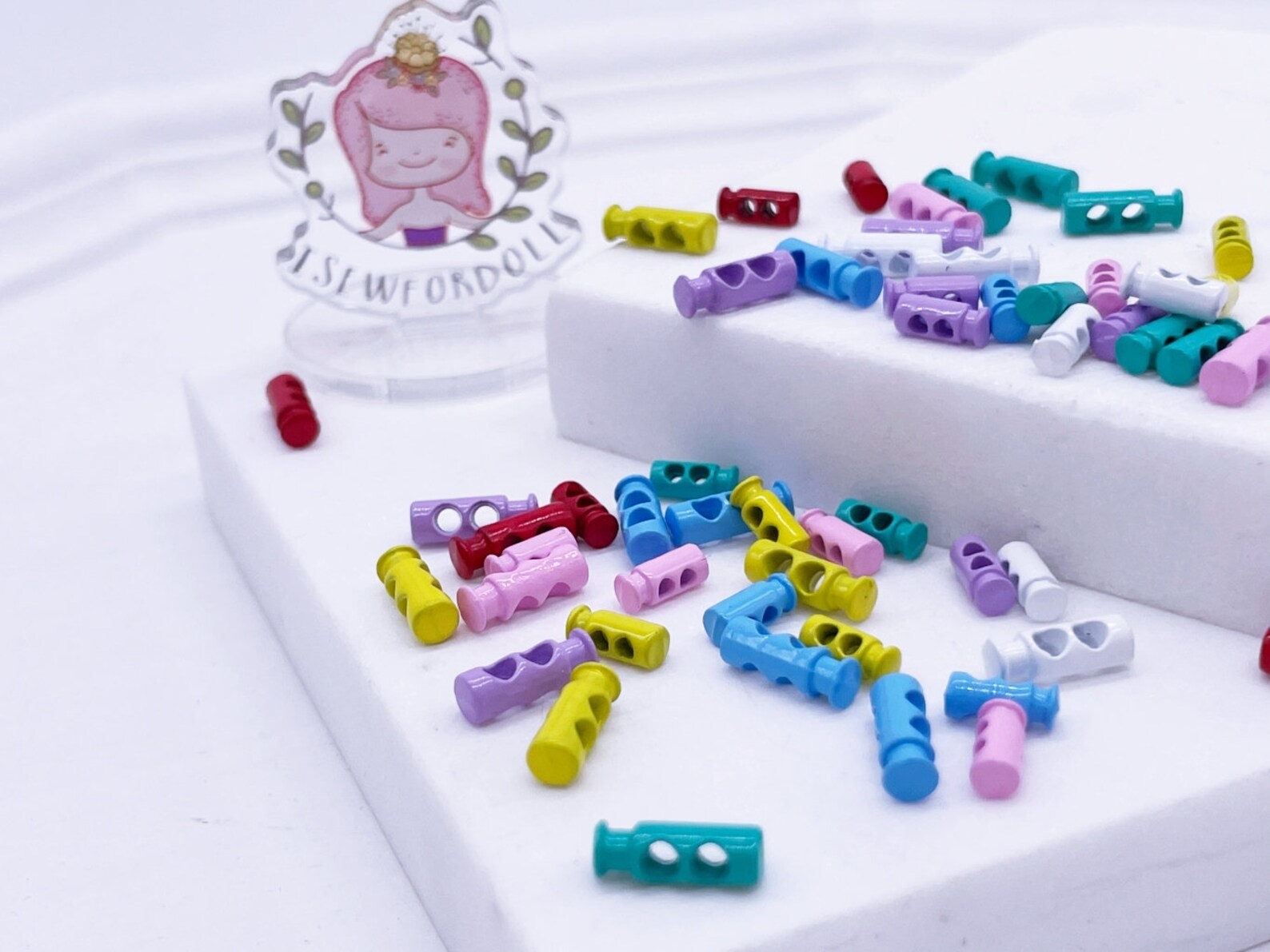 B229 Multi Color 7mm 10mm Miniature Cord Lock Doll Sewing - Etsy