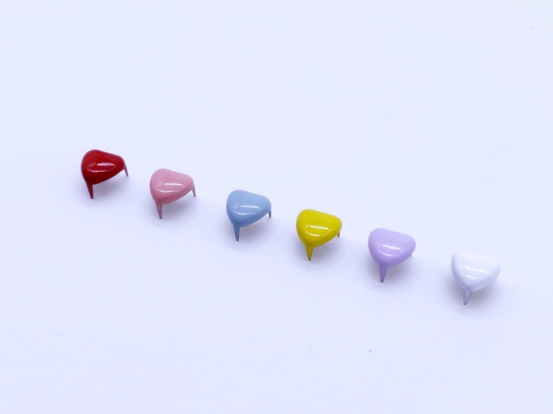 B084 Heart Mini 6mm Craft Studs Sewing Craft Doll Clothes Making Sewing ...
