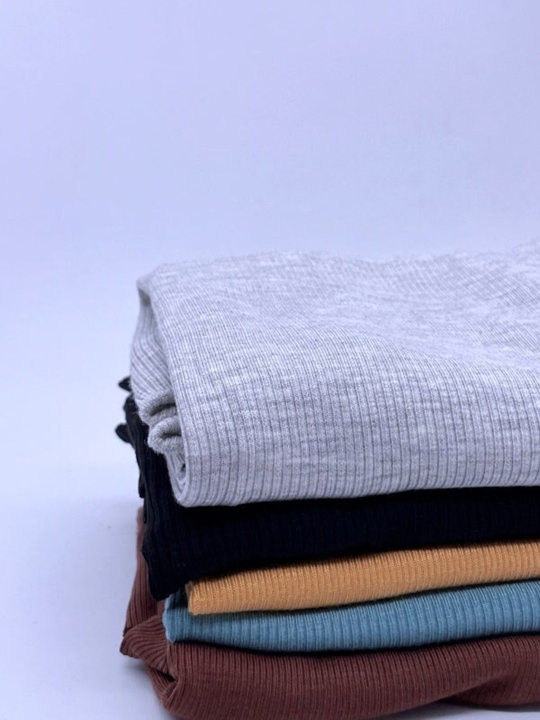 F057 Skinny Rib Thin Knit Stretch Fabric 60×40cm for Doll Clothes ...