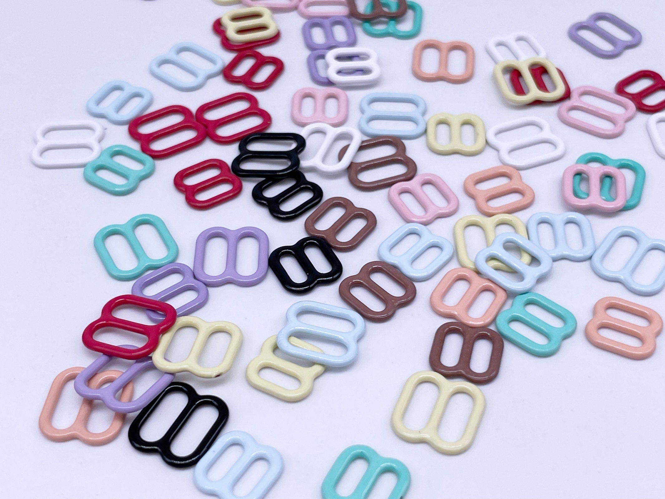 B034 Color Collection 8 Shape 6mm 8mm Mini Buckles Sewing Craft Doll ...