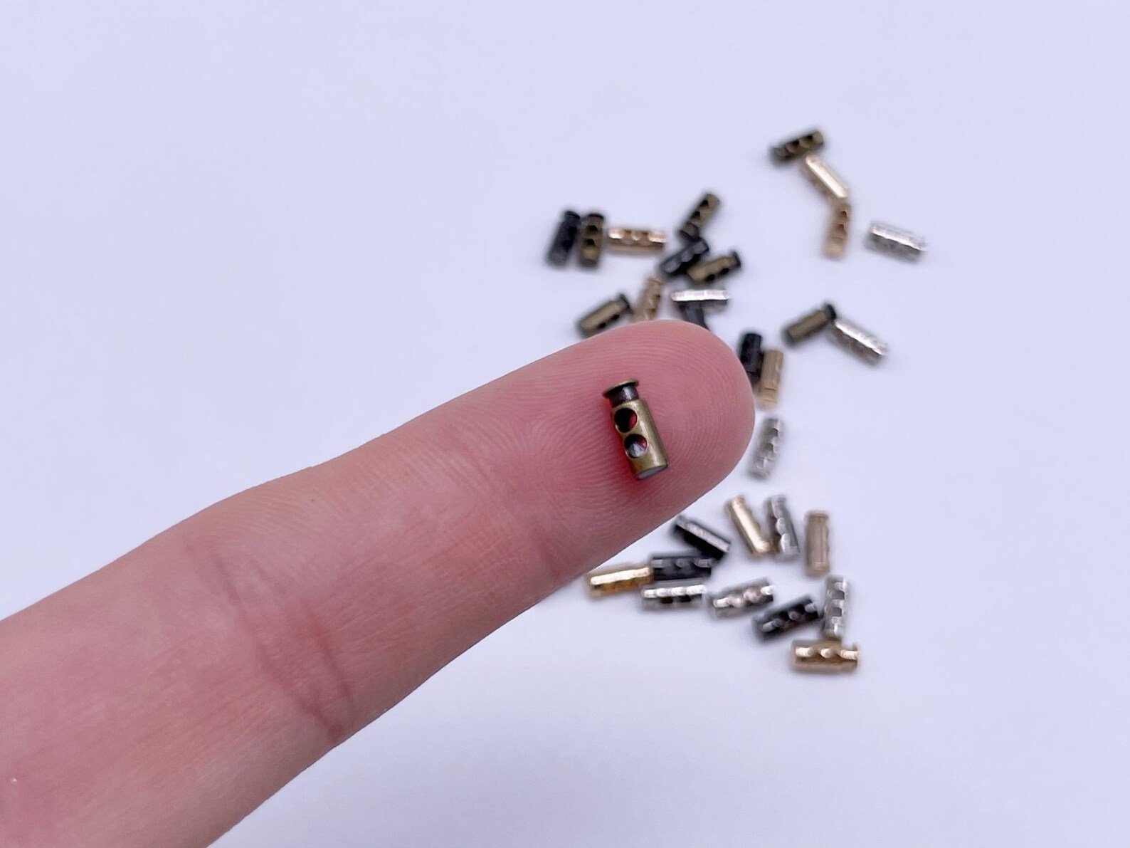 B189 Tiny 7×3mm Miniature Cord Lock Doll Sewing Craft Belt Purse Coat ...