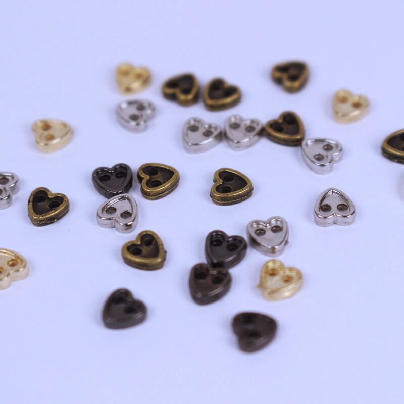 Tiny Heart Buttons - Etsy