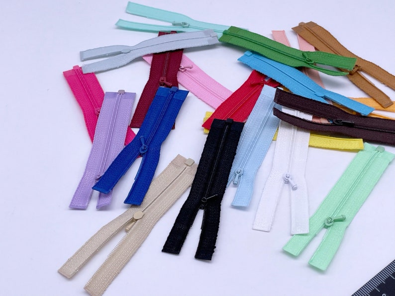 W030 Extra Slim Open End Separating Mini Zippers Doll Sewing - Etsy
