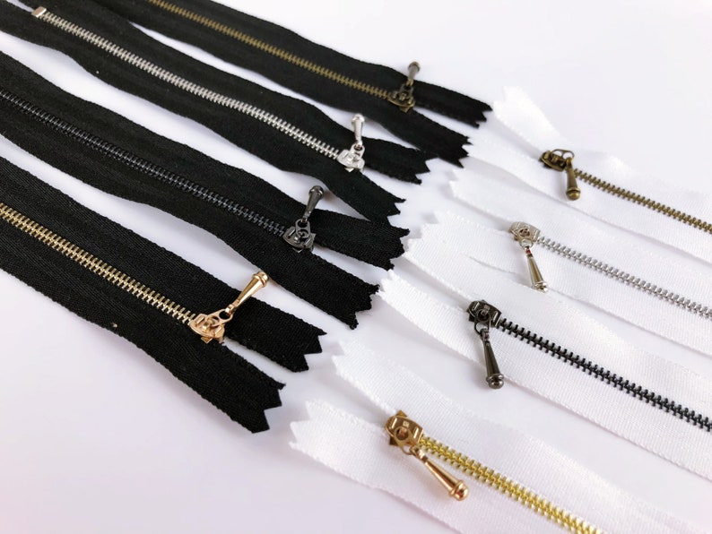 W010 Zipper With Metal Teeth Mini Super Small Metal Zipper - Etsy