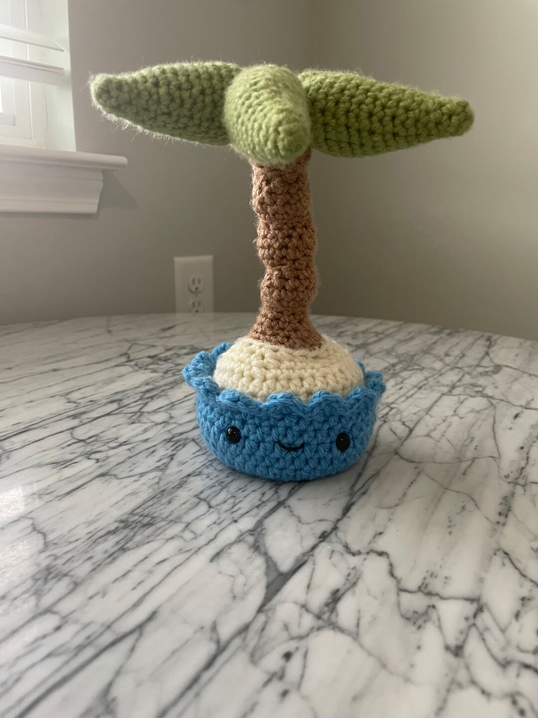 Crochet Palm Tree, Crochet Plant, Palm Tree Decor, Crochet Potted Plant ...