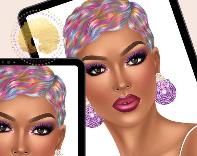 Diva 58 | Diva Head Canvas | Diva Head Wreath | Black Woman Art Print ...