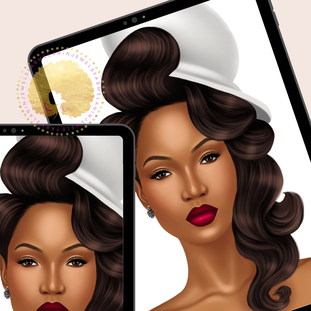 Diva 94 | Diva Head Canvas | Diva Head Wreath | Black Woman Art Print | Black Queen Melanin ...