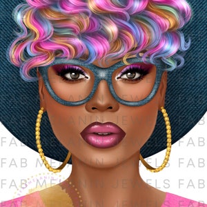 Hat Divas Bundle 1 | Diva Head Canvas | Diva Head Wreath | Black Woman ...
