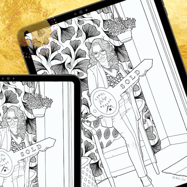 Realtor Coloring Page - Etsy